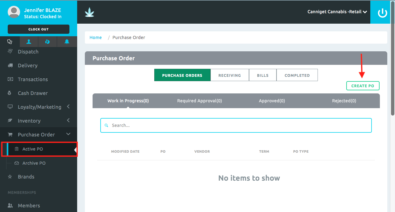 Retail | Creating a Purchase Order (PO)
