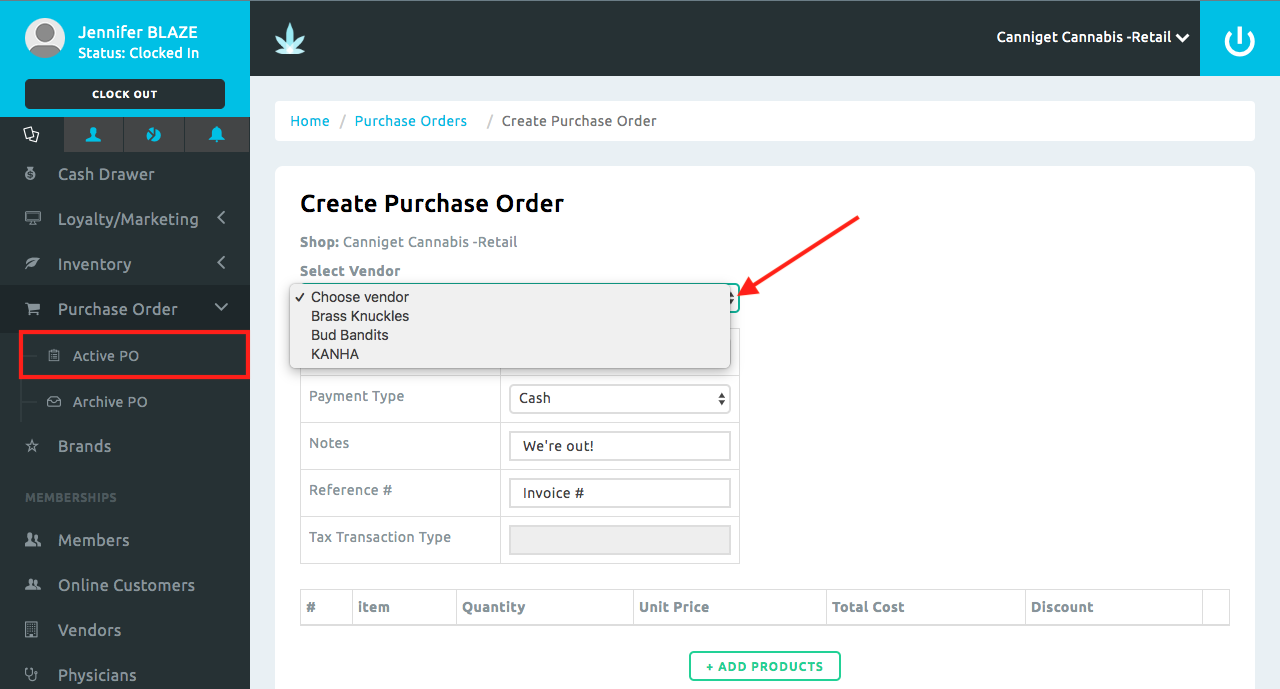 Retail | Creating a Purchase Order (PO)