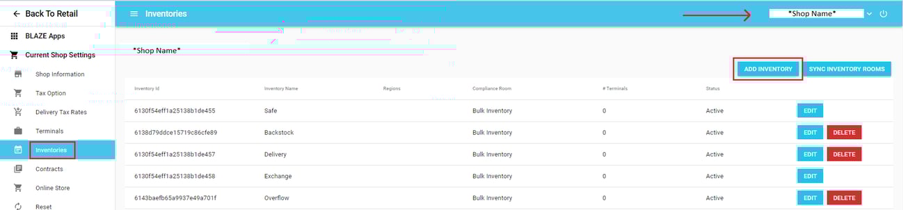 Retail | Adding Inventory Rooms