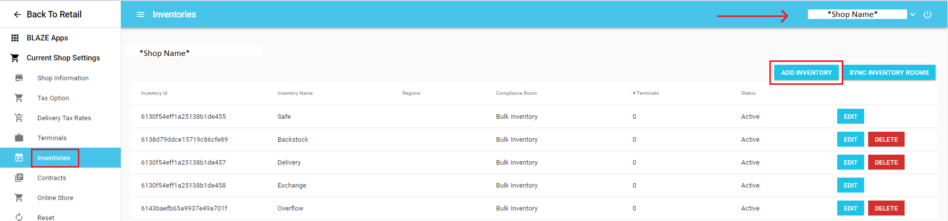 Retail | Adding Inventory Rooms