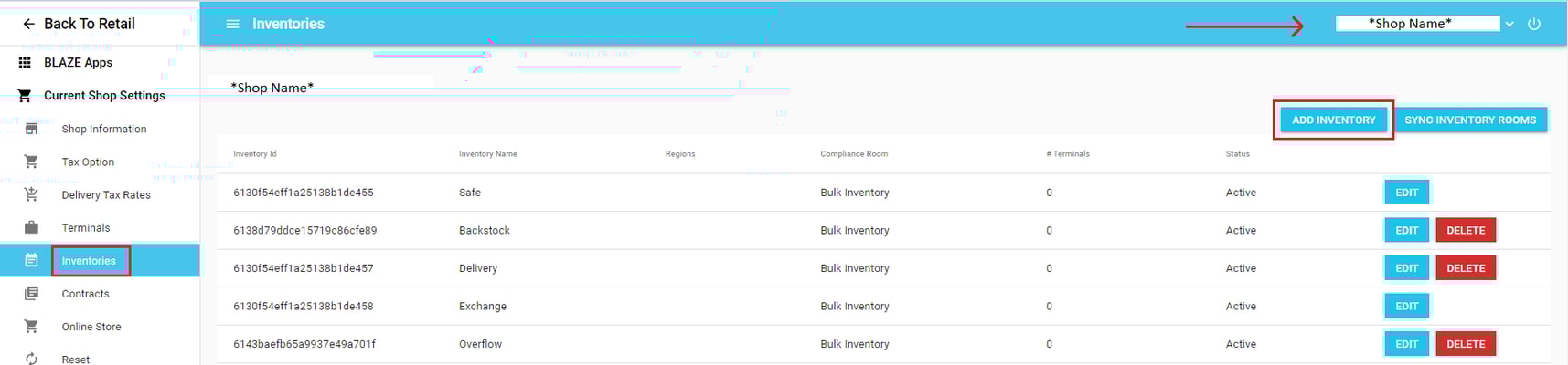 Retail | Adding Inventory Rooms