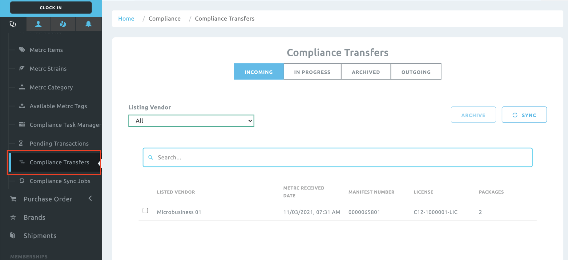 Retail | How do I Receive a Compliance Transfer in BLAZE?