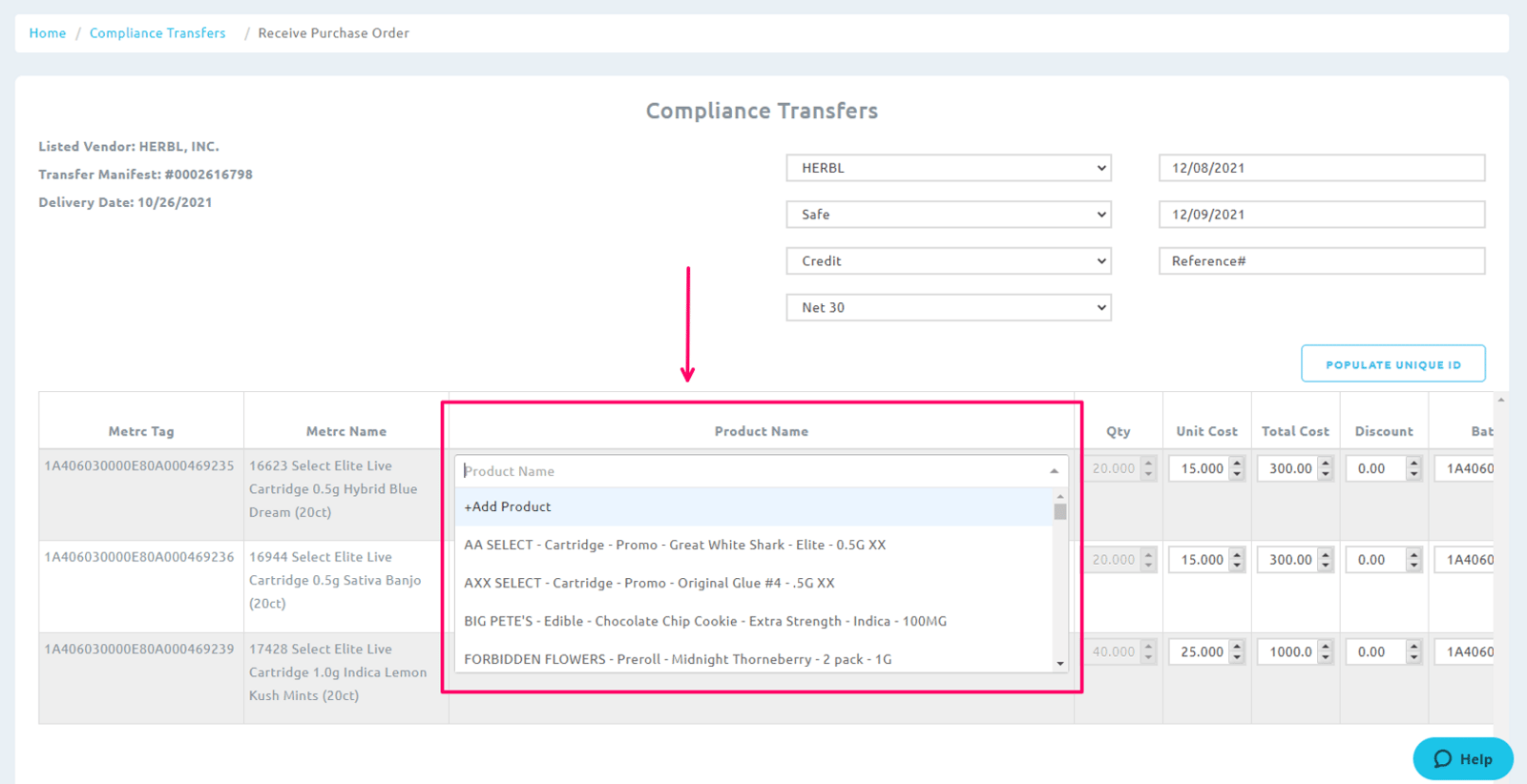 Retail | How do I Receive a Compliance Transfer in BLAZE?