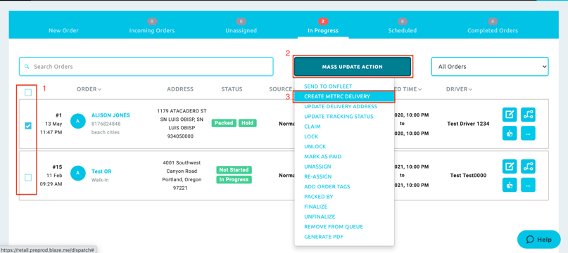 Retail | How to Create a Metrc Delivery