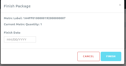 Retail | How to Finish / Unfinish a Metrc Package