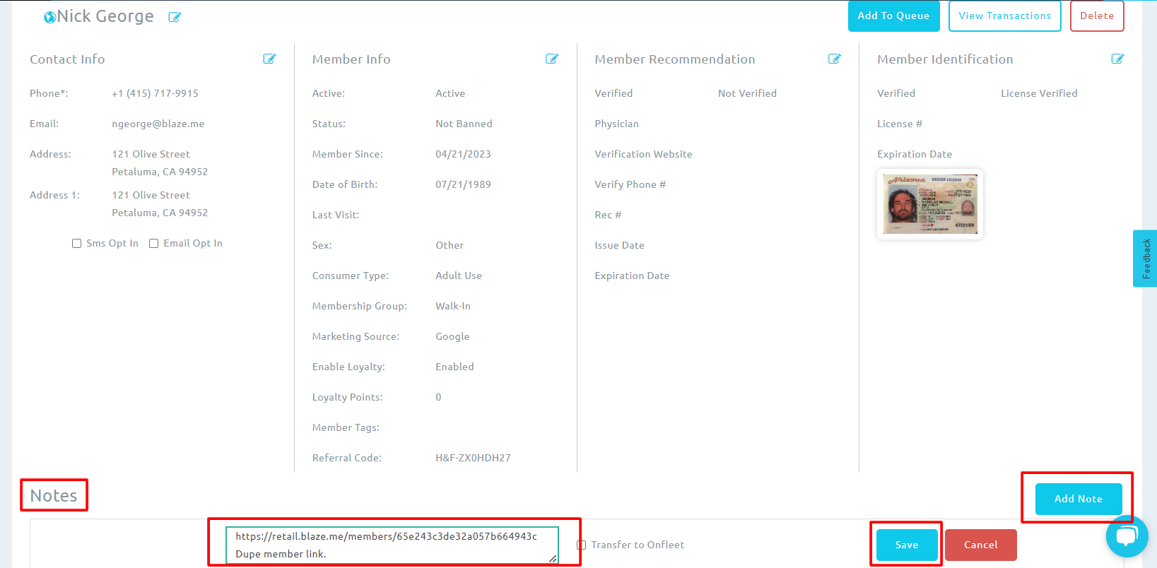 Retail Web - Manual Member Merge
