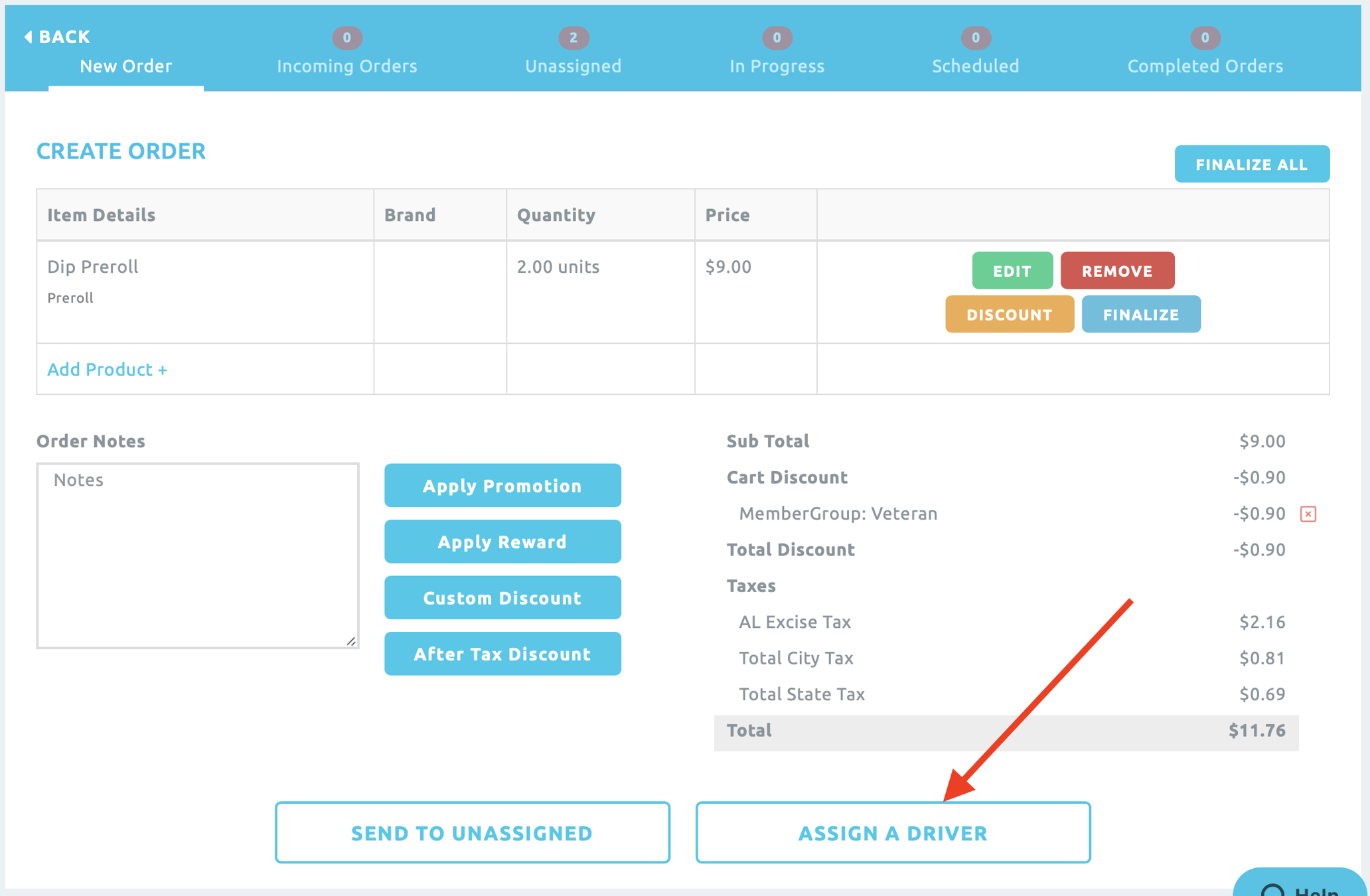 Retail | How to send orders to Onfleet using the Dispatch section