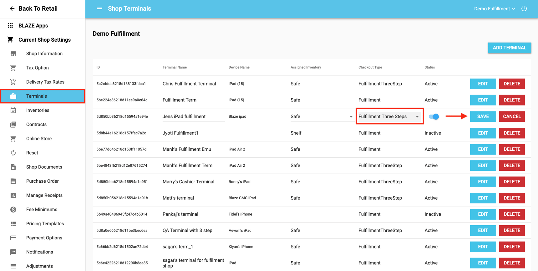 Retail POS App | Three-Step Fulfillment