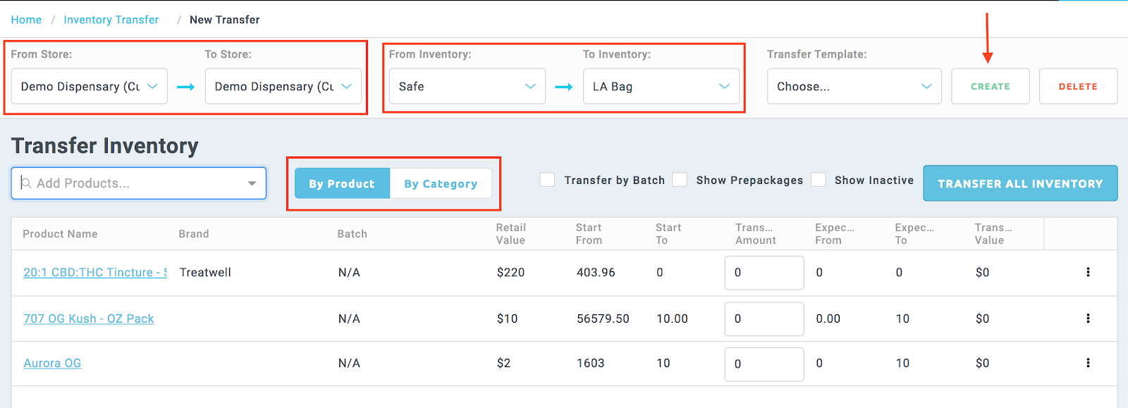 Retail | Inventory Transfers: Creating and Using a Transfer Template