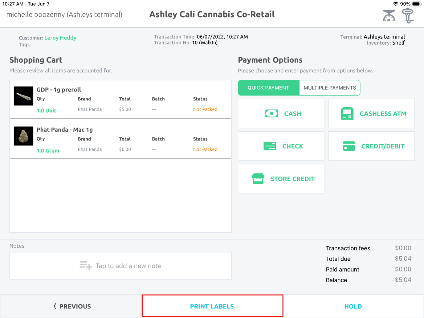 Retail | Set Up and Printing Exit Labels