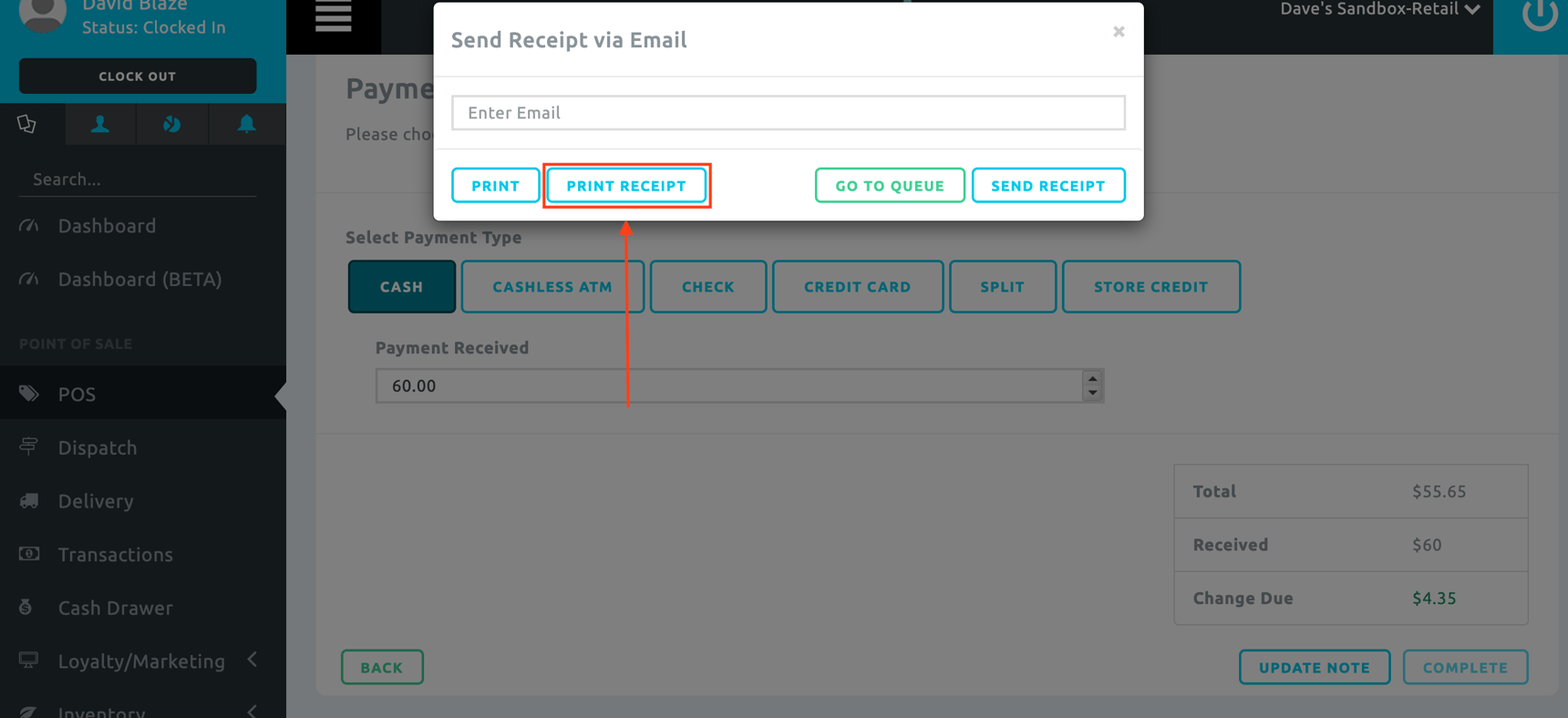 Retail | Print Receipts from the Web