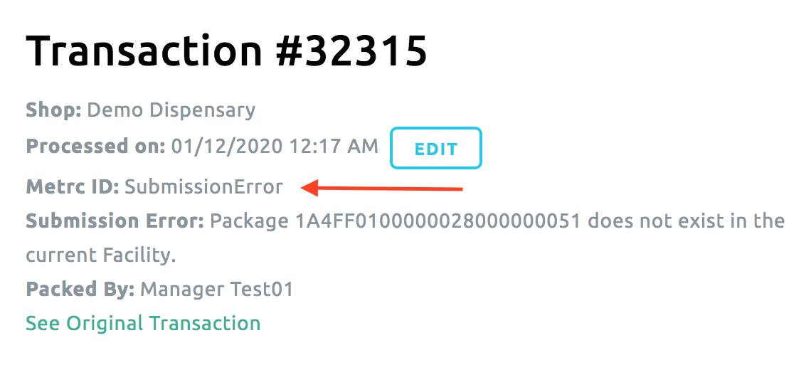 Retail | Metrc Pending Transactions