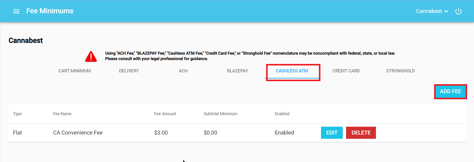 Retail | Setting Fees & Minimums