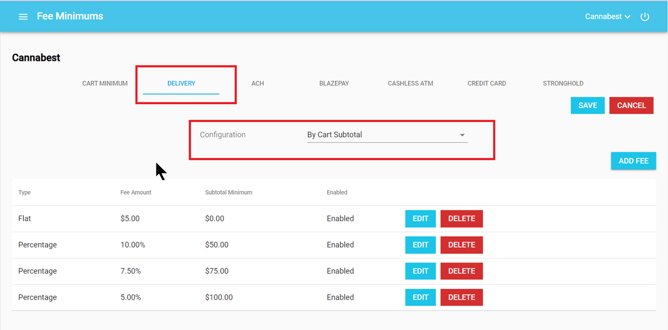 Retail | Setting Fees & Minimums