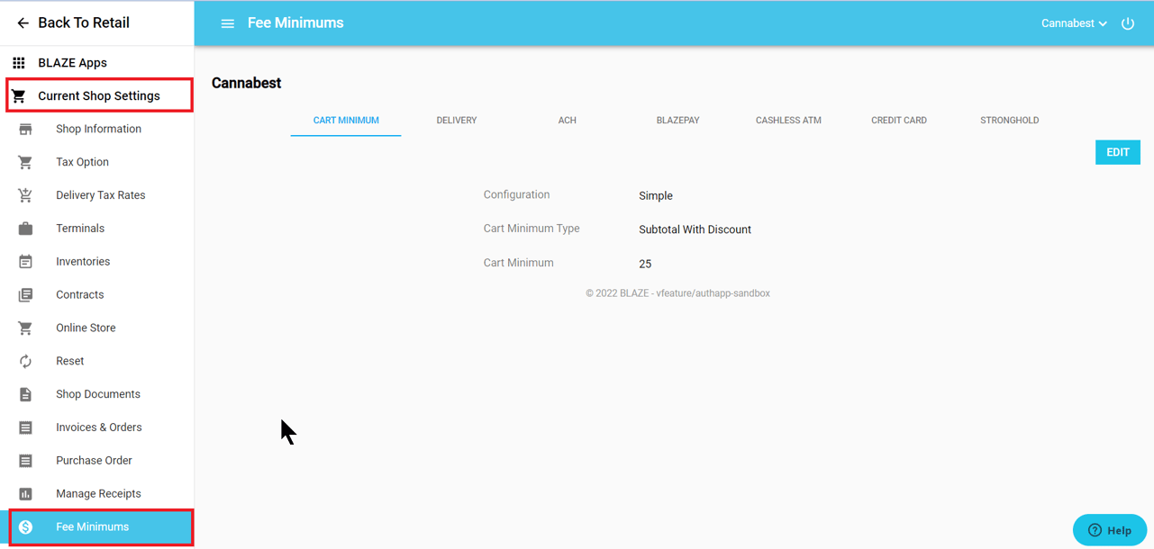 Retail | Setting Fees & Minimums