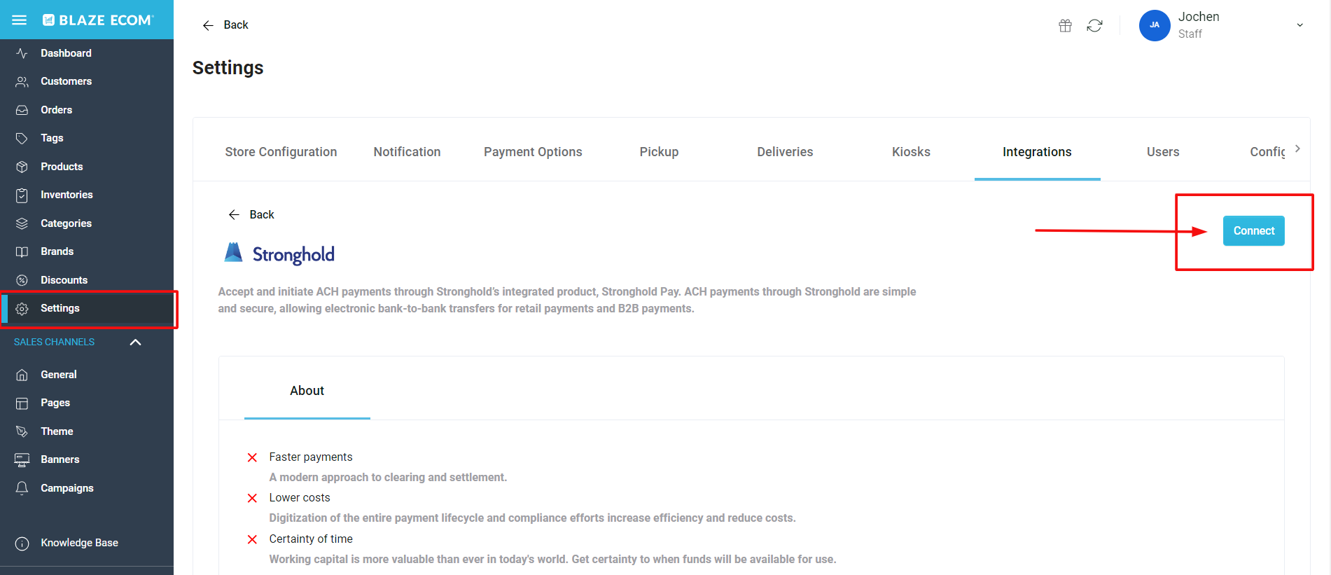 ECOM | Activating Stronghold Online Payment Option At Checkout