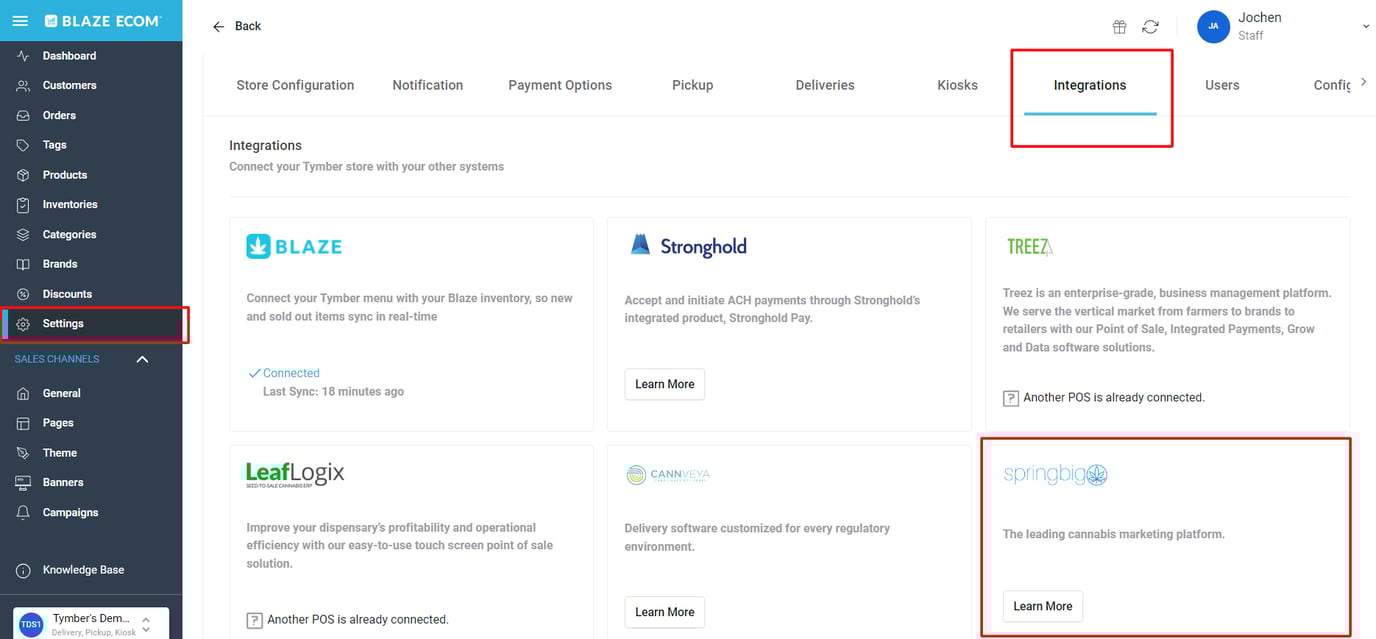 ECOM | Springbig Integration