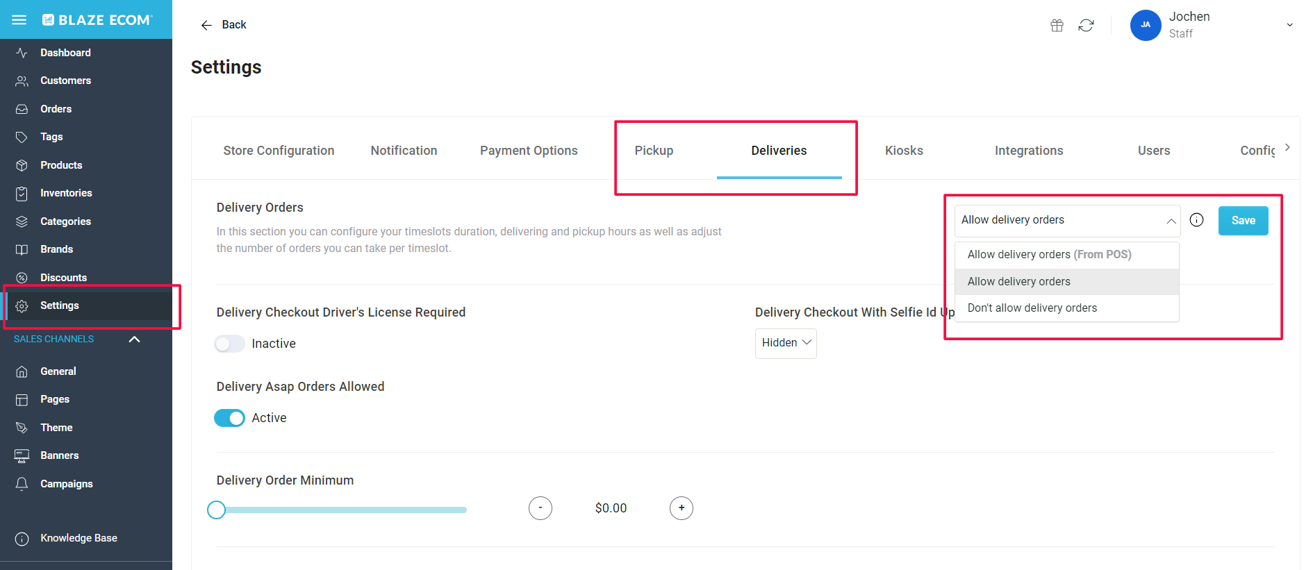 ECOM | Enabling Fulfillment Methods for Pickup/Delivery