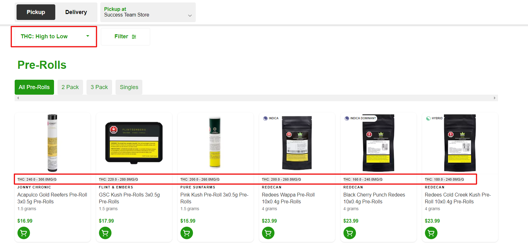 ECOM | Sorting Options on the ECOM menu