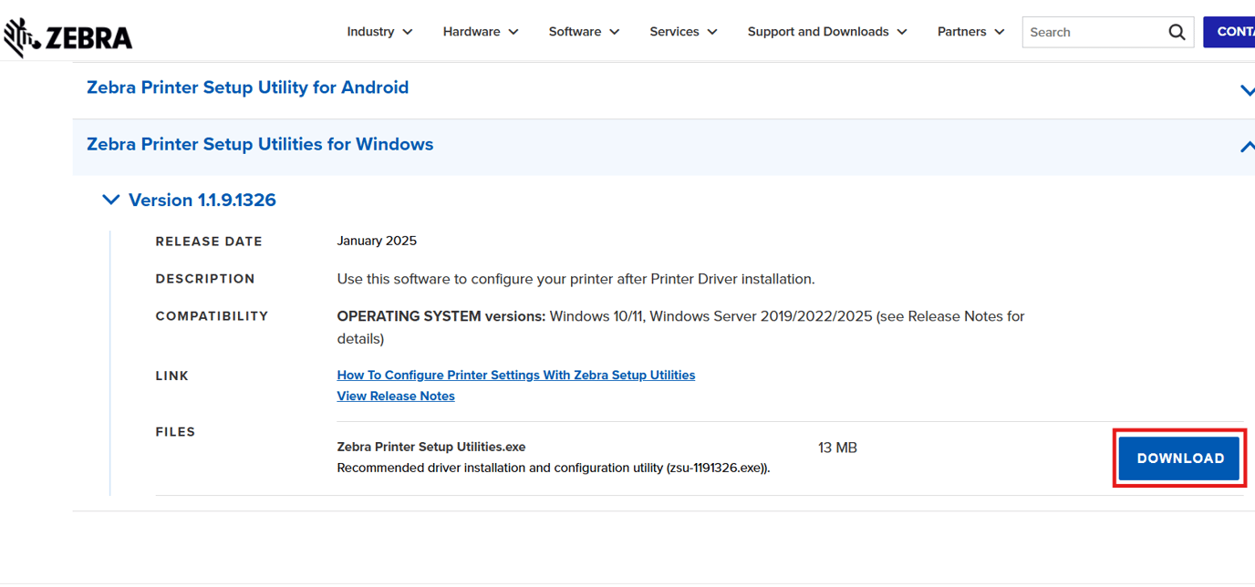 Retail | Zebra ZD410/411 - USB (PC) Configuration