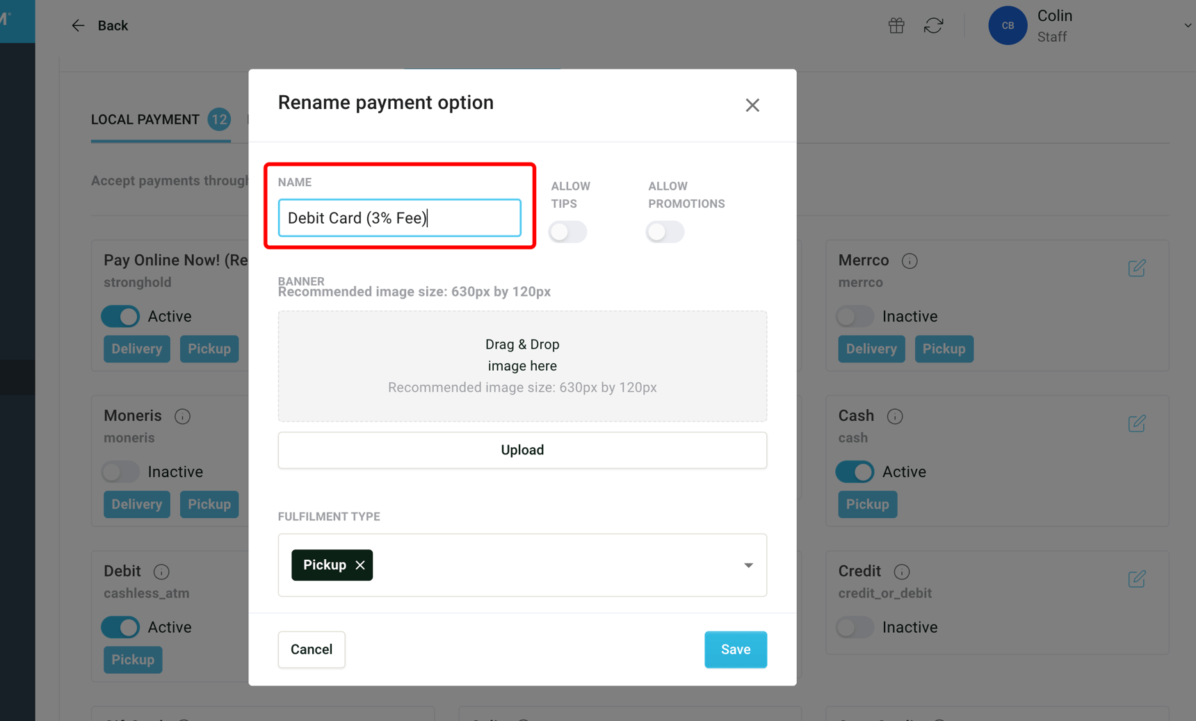 ECOM | Payment Options Configuration