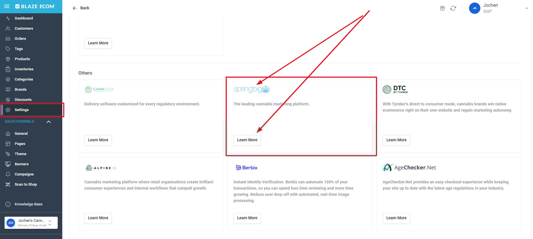 ECOM | Springbig Integration