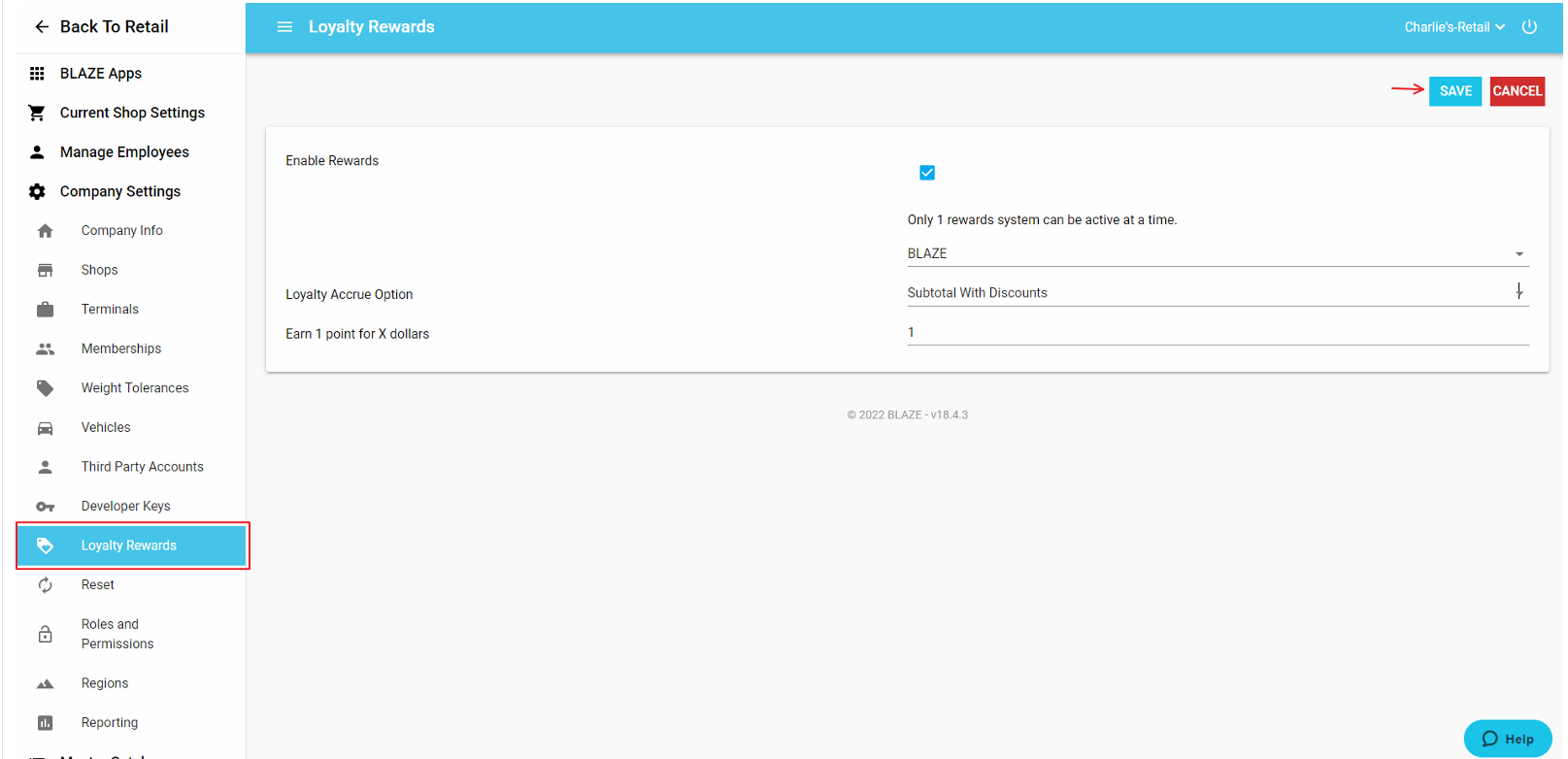 Retail | How to Set up BLAZE Loyalty Program
