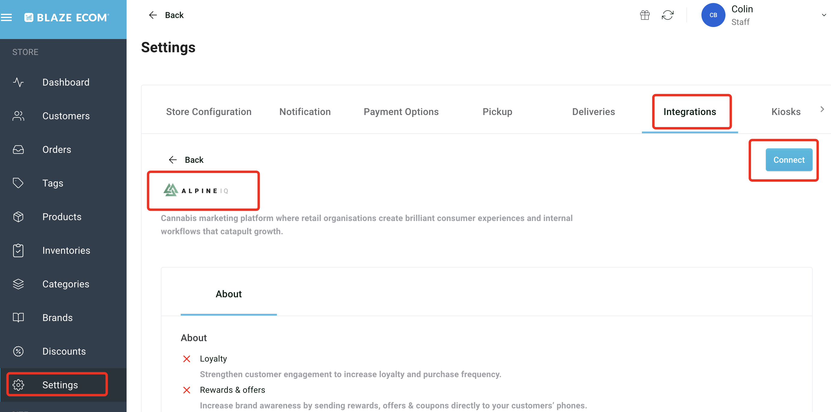 ECOM | Integrate With Alpine IQ