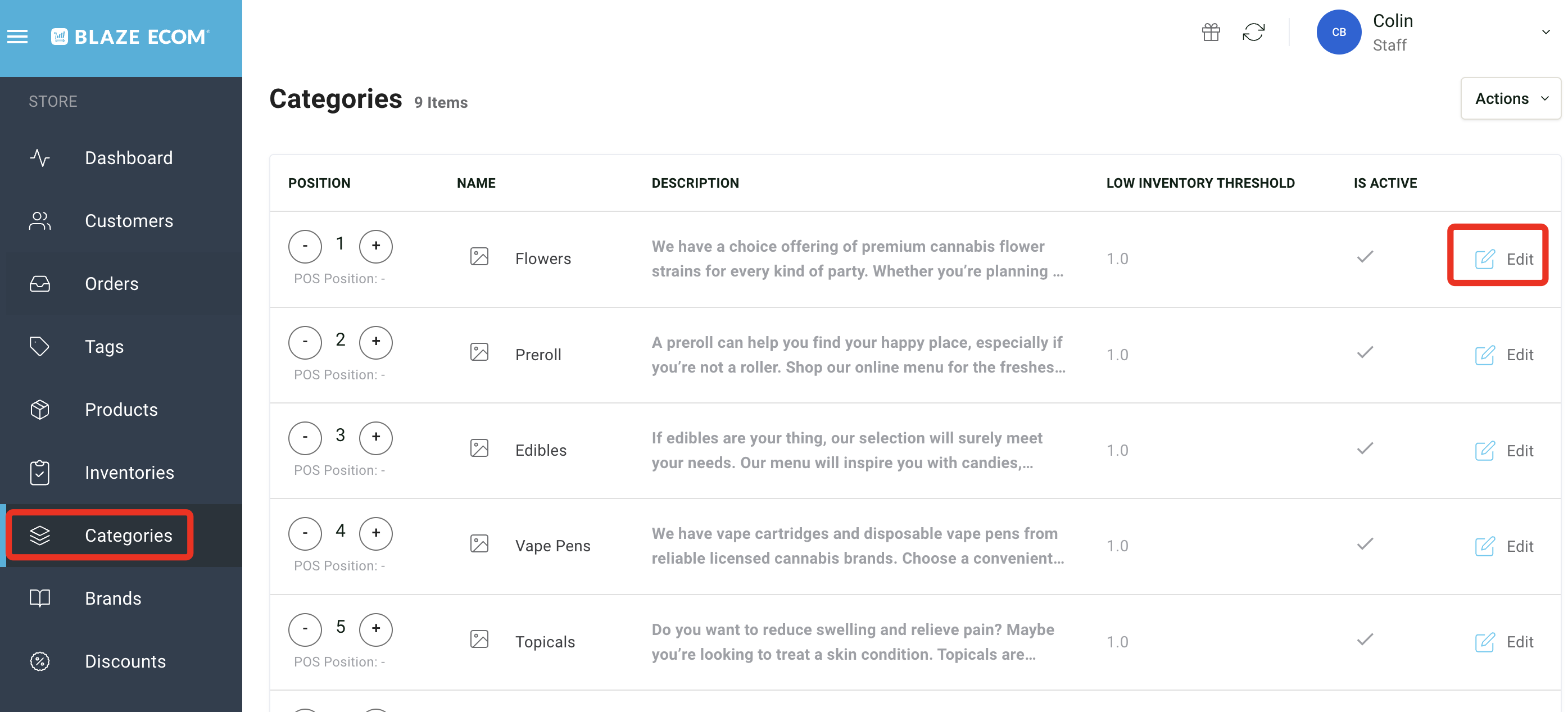 ECOM | Category Low Inventory Thresholds