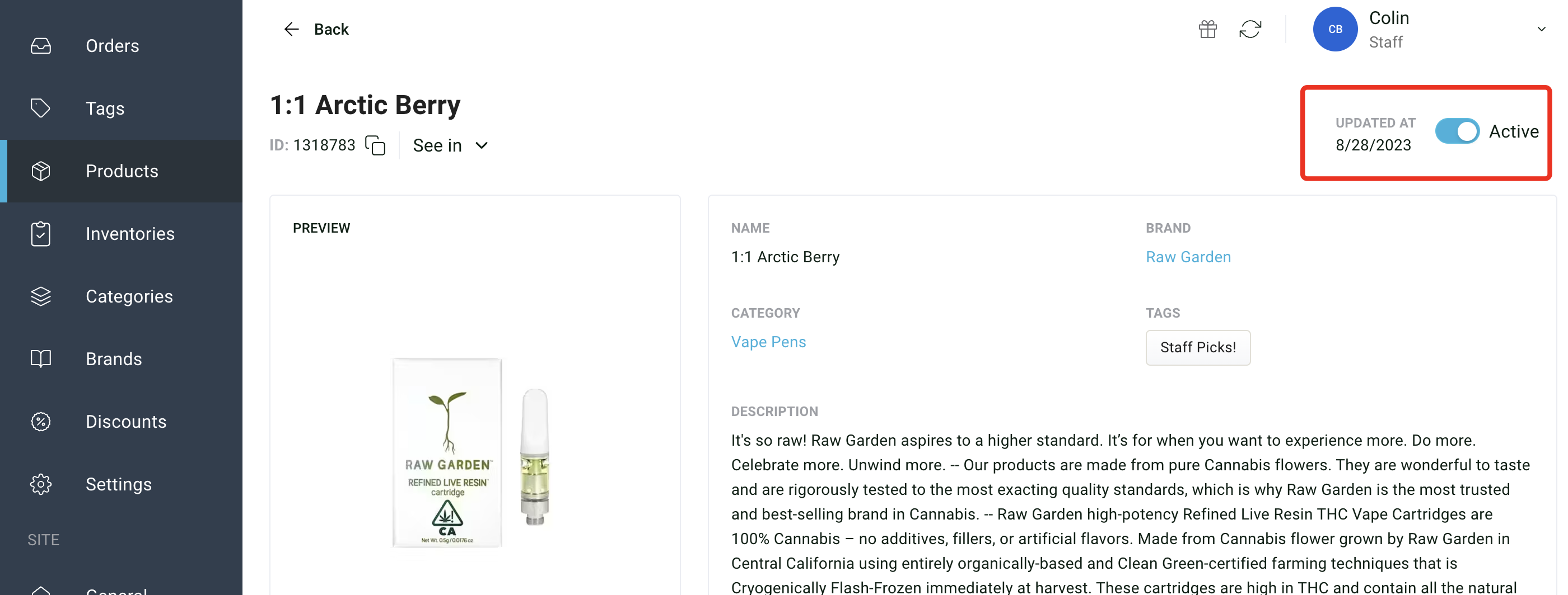 ECOM | Product validation for display on menu (Valid for Sale)
